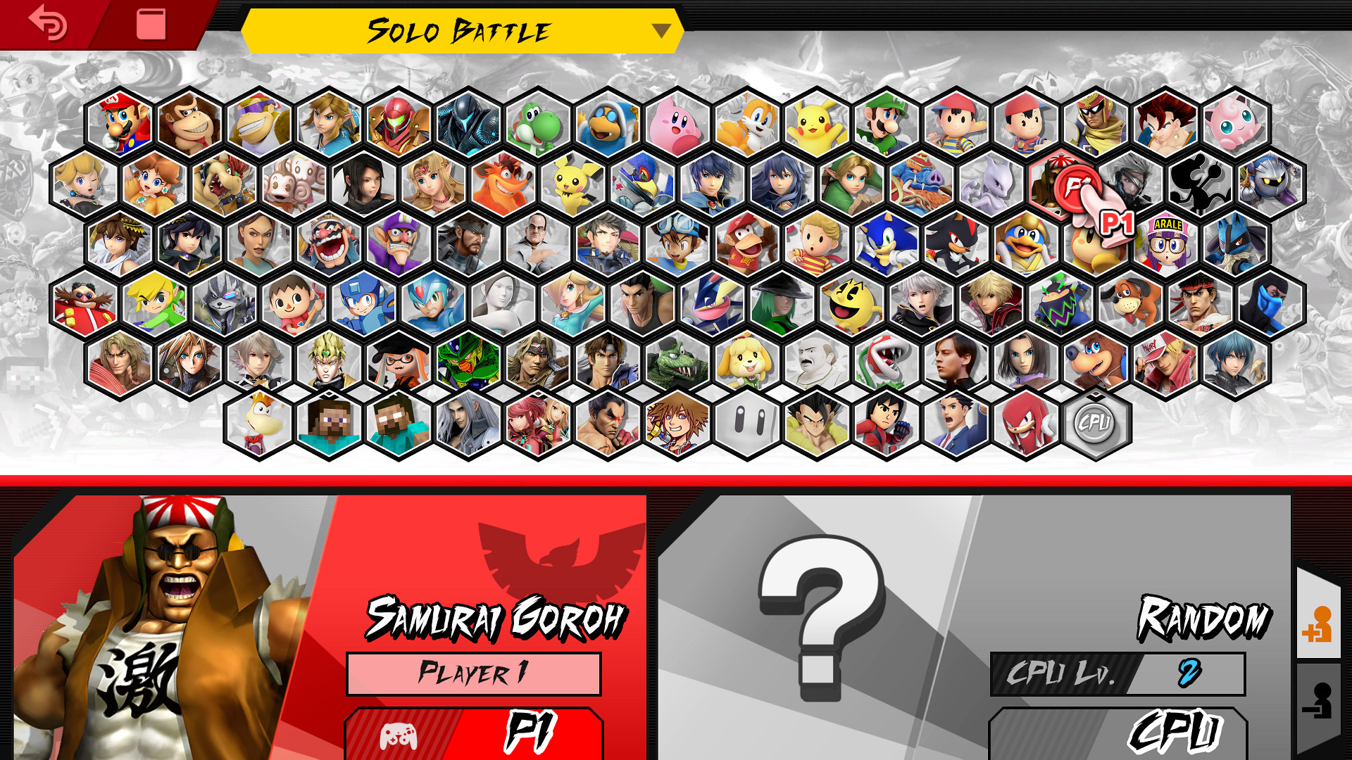 HD UI for c00 Samurai Goroh + Icon Change Mod for Super Smash Bros ...