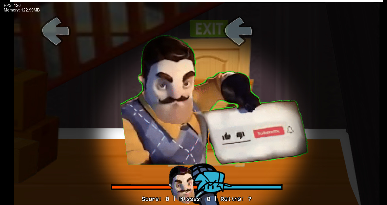 VS HELLO NEIGHBOR SUBSCRIBE BYTE(sugar rush cover) Mod for Friday Night ...