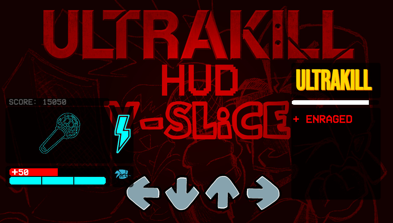 ULTRAKILL HUD [V-Slice] Mod for Friday Night Funkin' | FNF Mods