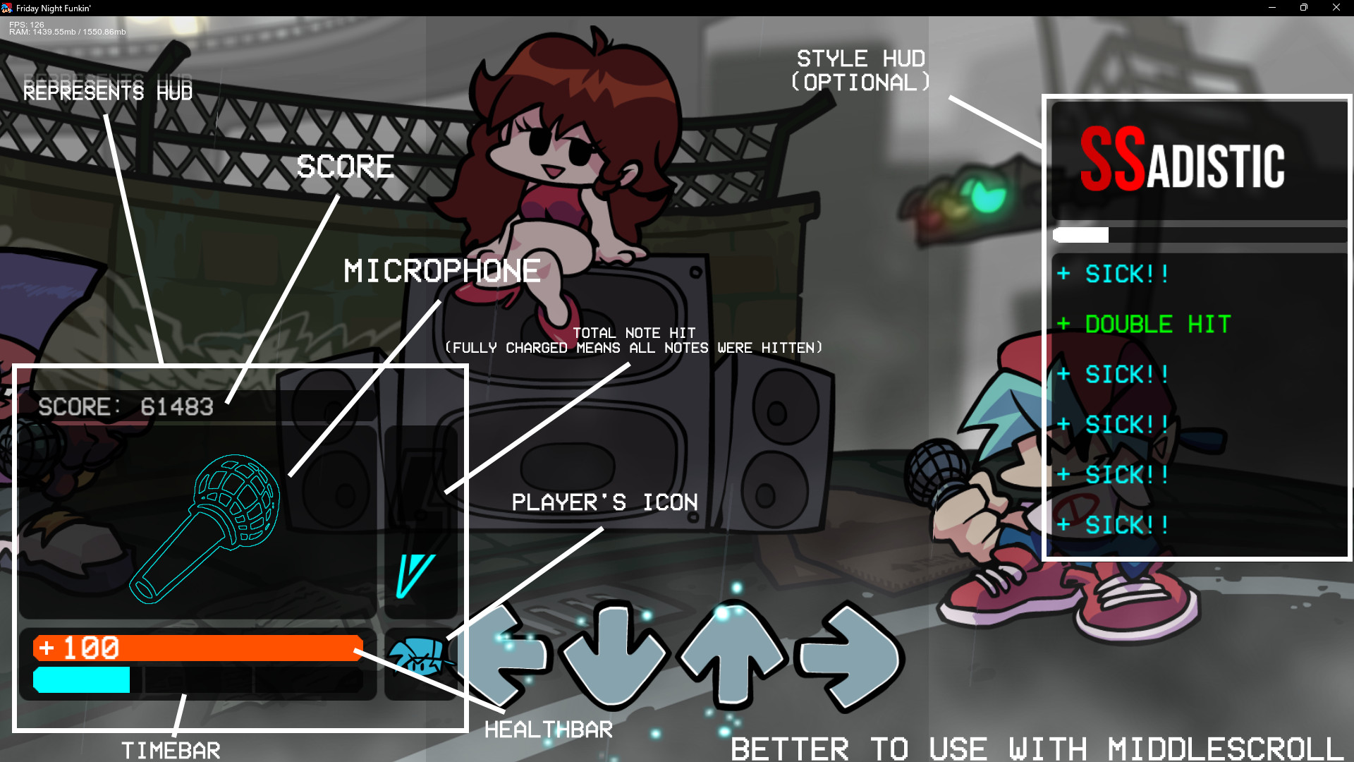 ULTRAKILL HUD [V-Slice] Mod for Friday Night Funkin' | FNF Mods