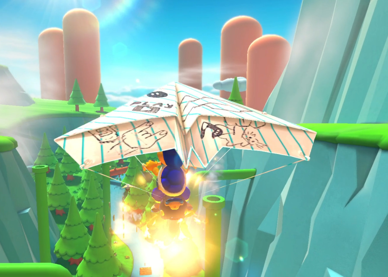 Paperplane over Paper Glider Mod for Mario Kart 8 Deluxe | MK8D Mods
