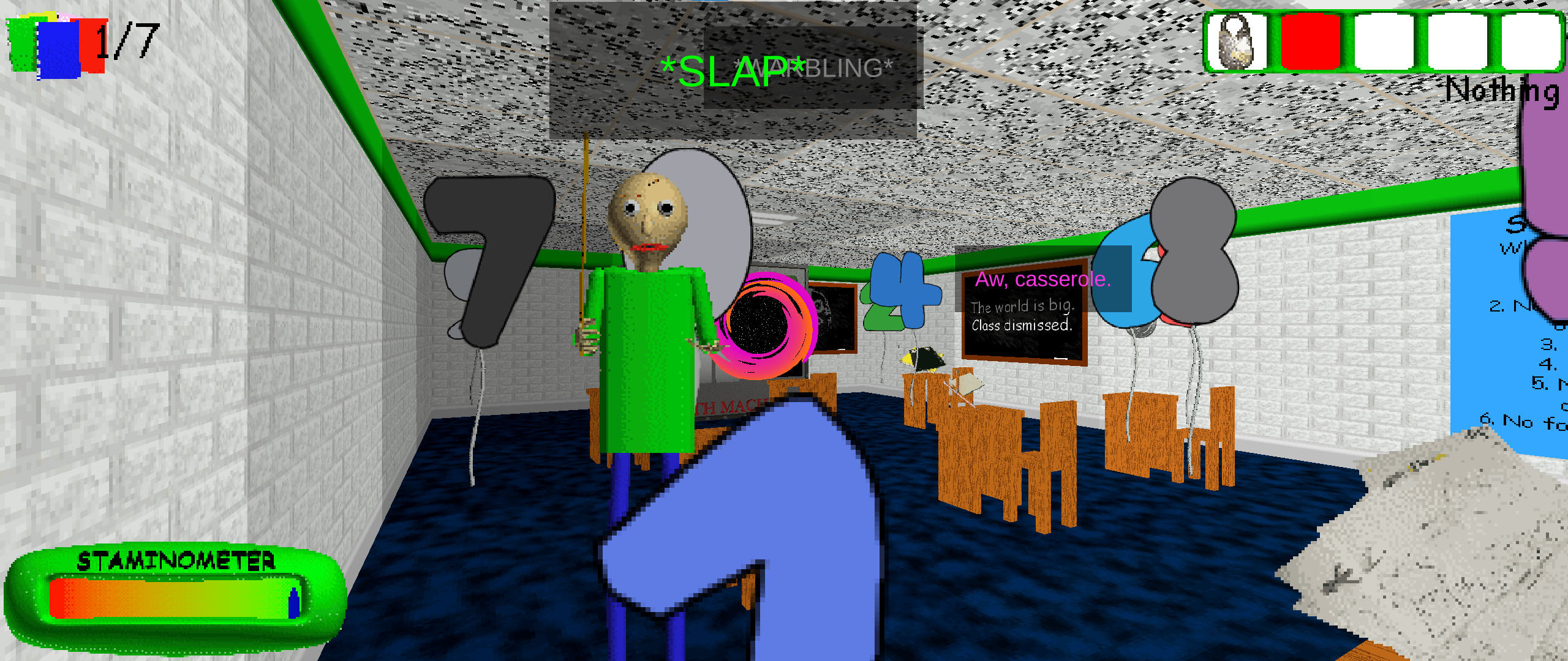 BFDI colored number balloons Mod for Baldi's Basics | Baldi Mods