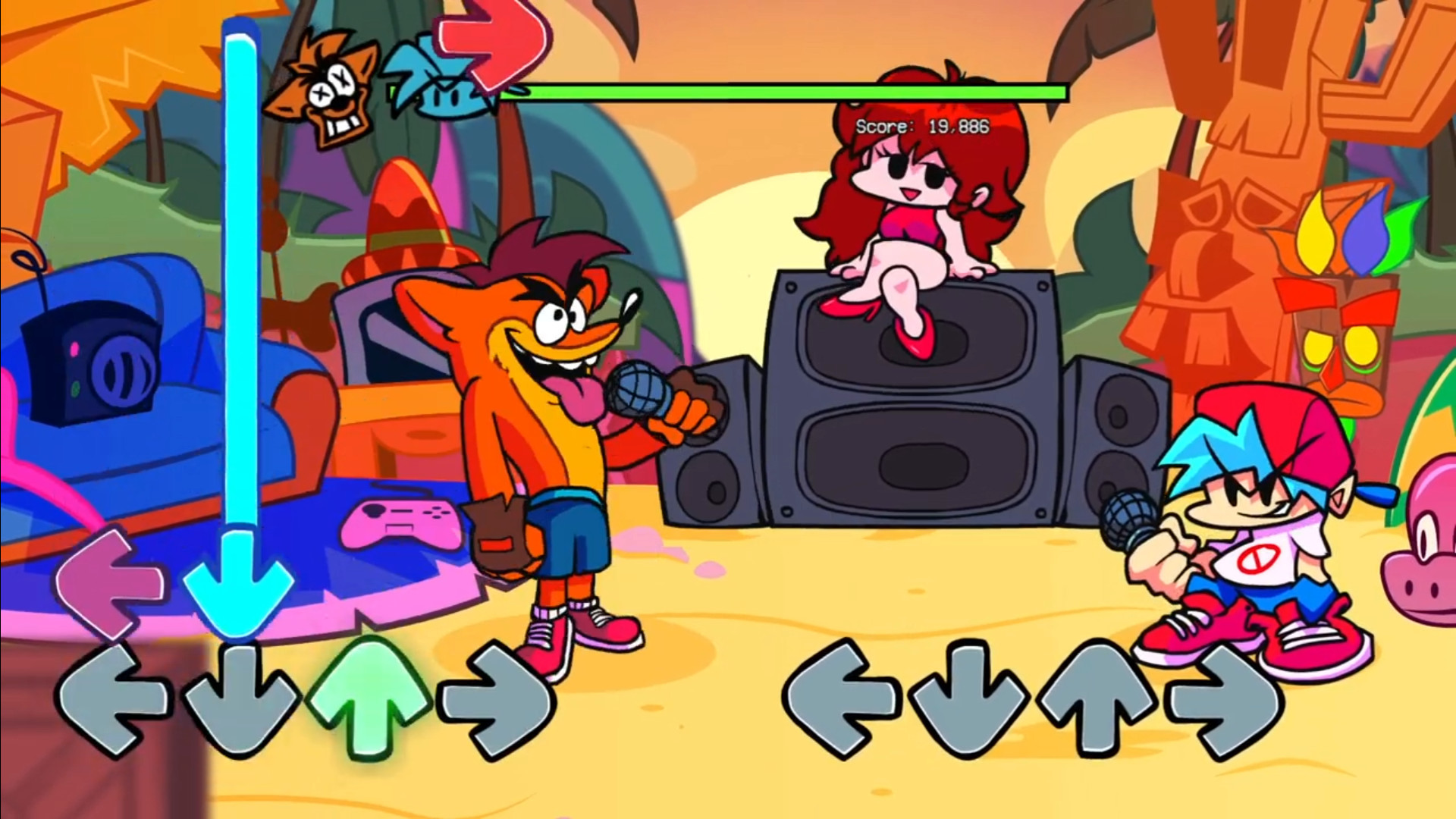 Crash Funksanity Optimizado Mod for Friday Night Funkin' | FNF Mods