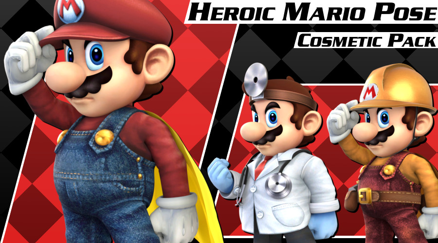 Tyle's Heroic Mario Pose Cosmetic Pack Mod for Super Smash Bros. Brawl ...