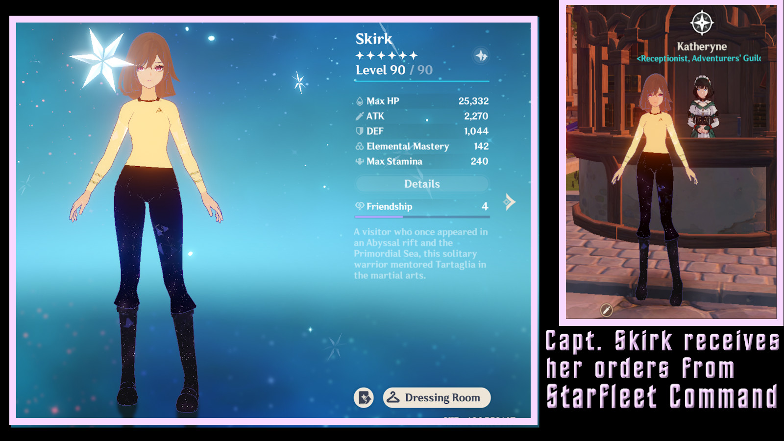 Skirk as Capt. Kirk Mod for Genshin Impact | GI Mods