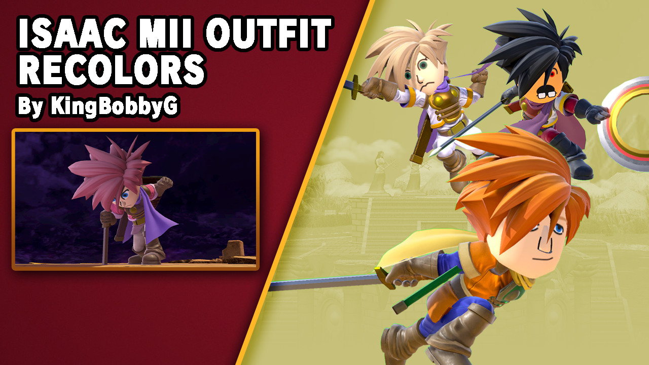 Isaac Mii Outfit Recolors Mod for Super Smash Bros. Ultimate | SSBU Mods