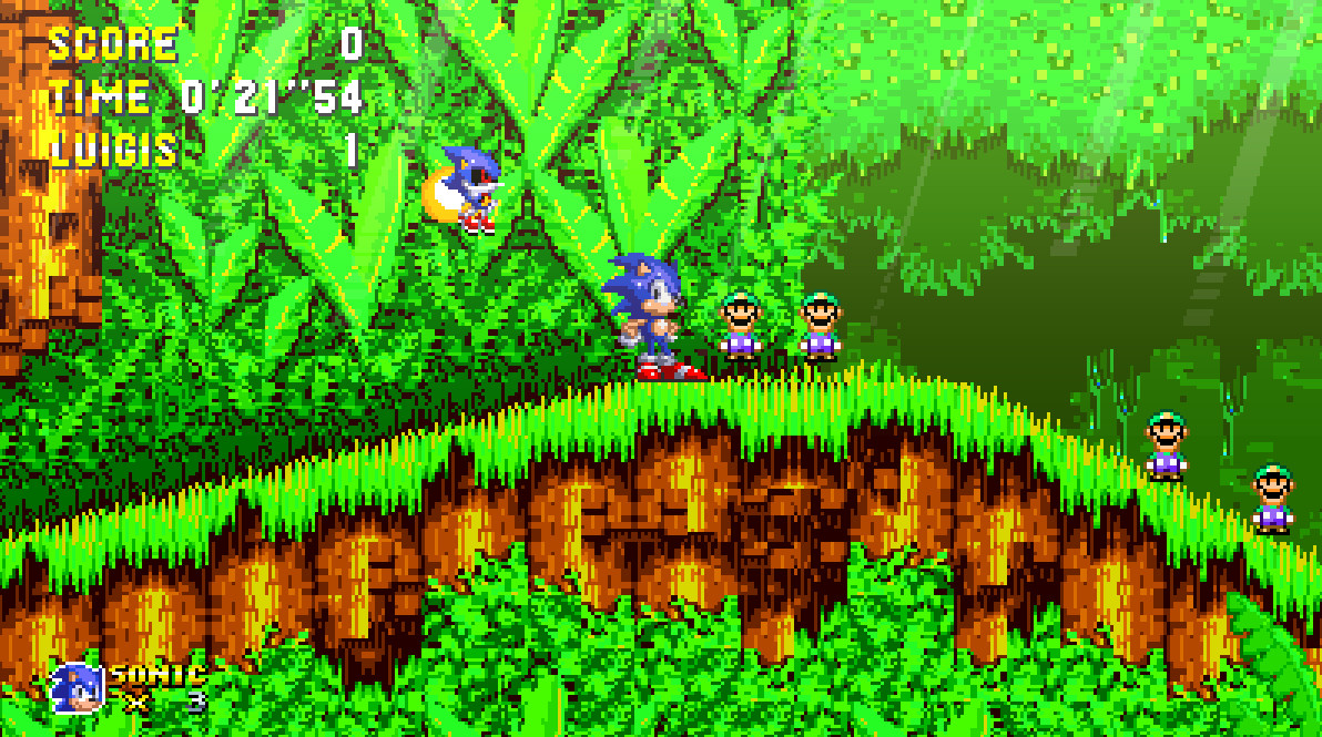 Luigi over Rings Mod for Sonic 3 A.I.R. | S3AIR Mods