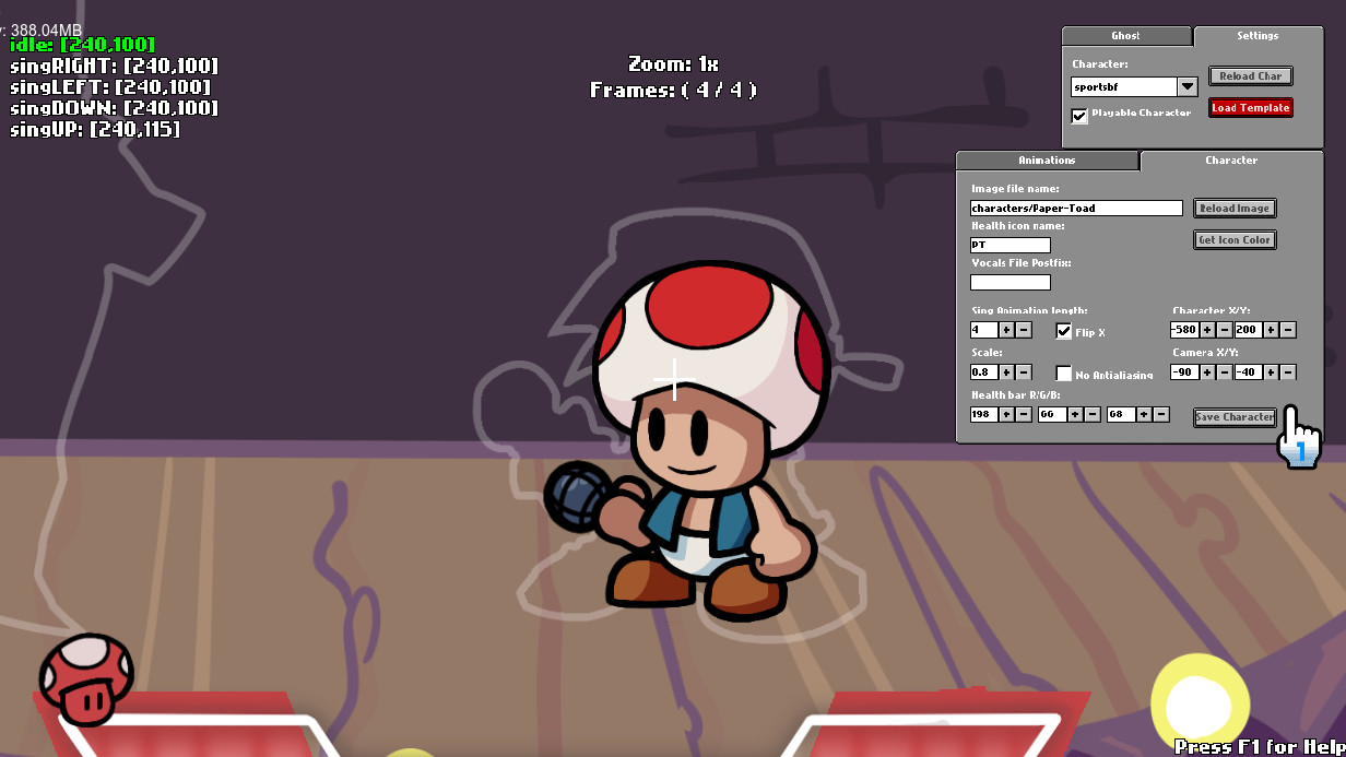 Playable Paper Toad Mod Mod for Friday Night Funkin' | FNF Mods