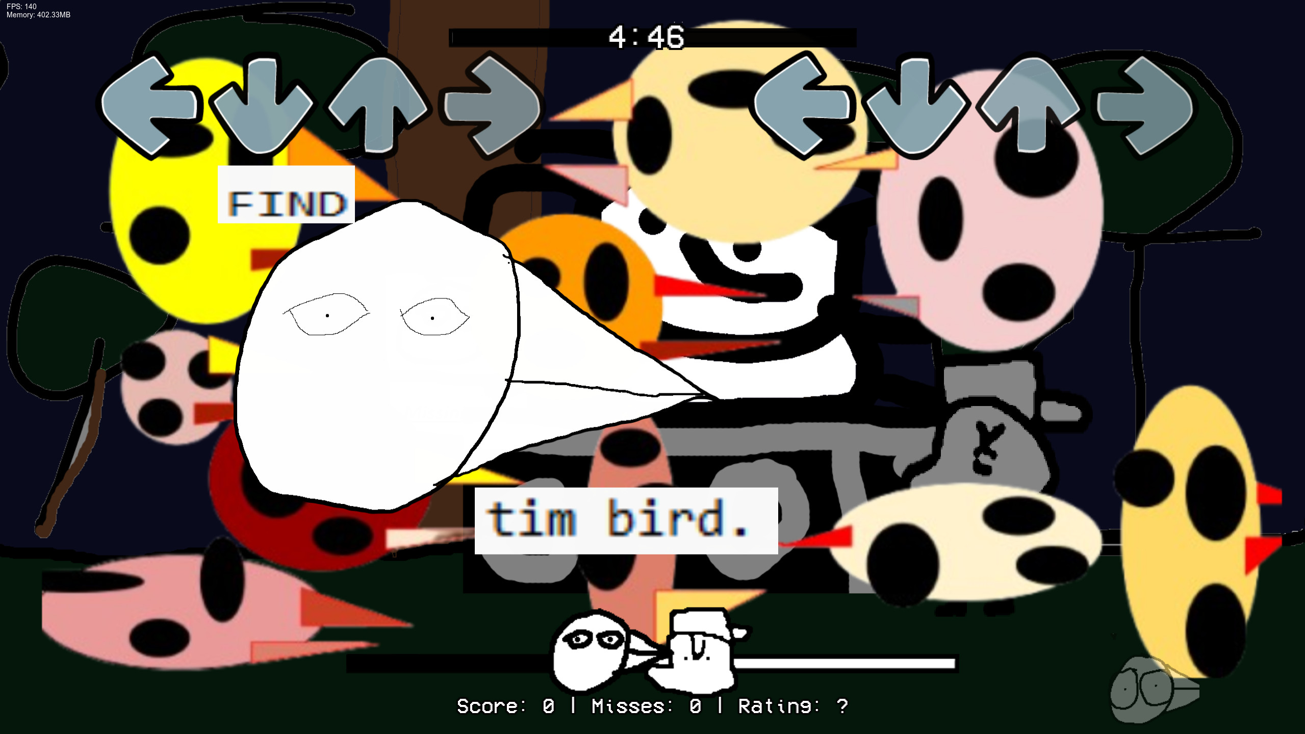 FNF:Find Tim Bird(NEW YEARS UPDATE) Mod for Friday Night Funkin' | FNF Mods