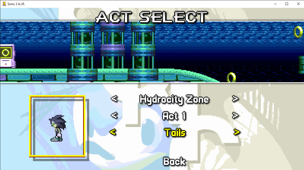 Advance Mephiles The Dark(Sonic Form)Over Tails Mod for Sonic 3 A.I.R ...