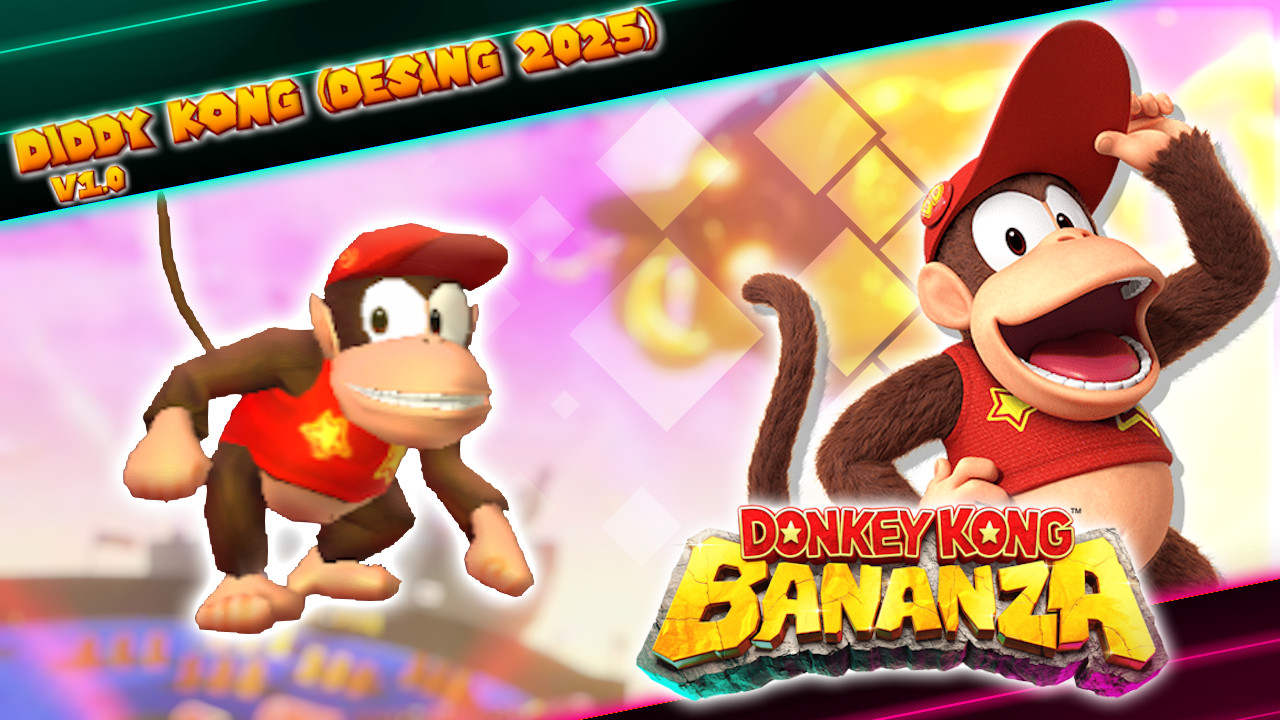 Diddy Kong (Design of Bananza) Mod for Mario Kart Wii | MKWii Mods