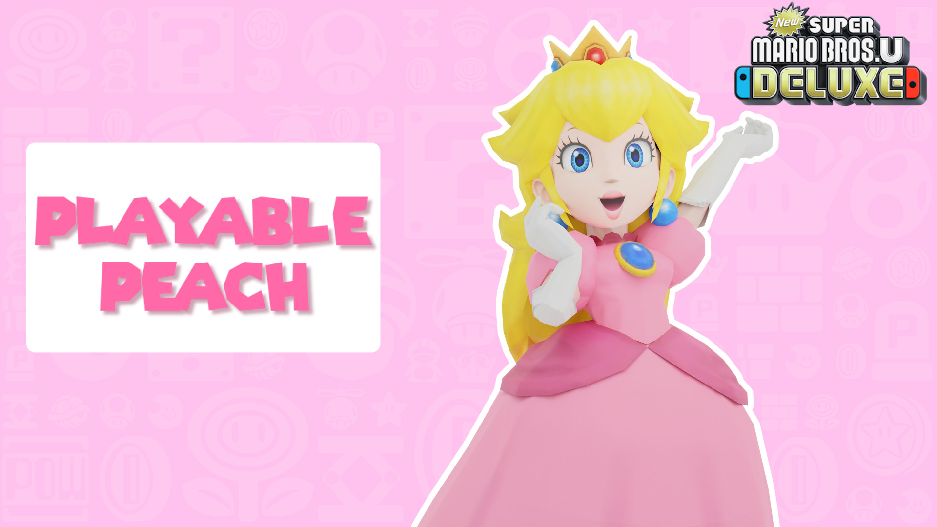 Playable Peach Over Peachette Mod for New Super Mario Bros. U Deluxe ...