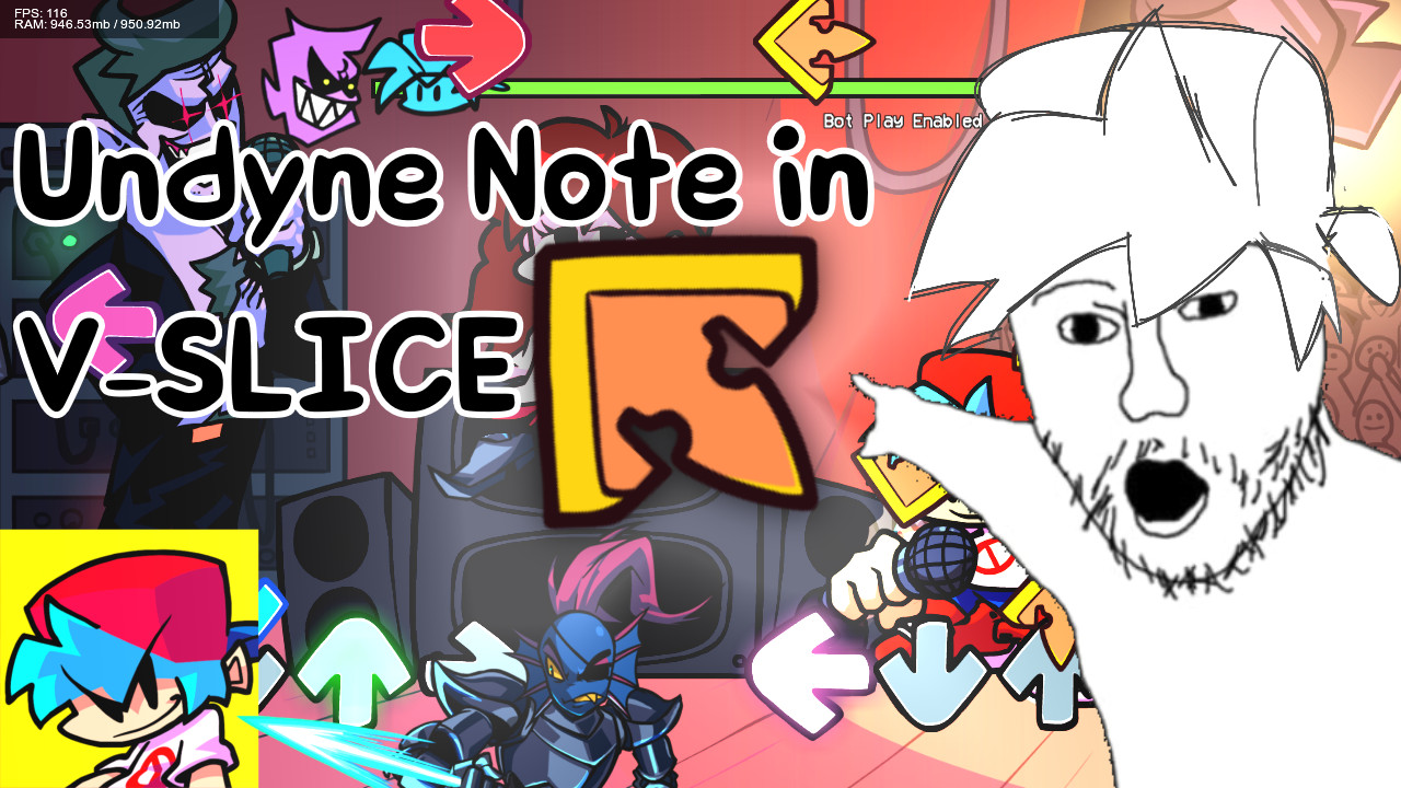 Undyne's NOTE Mechanic VSLICE Mod for Friday Night Funkin' | FNF Mods