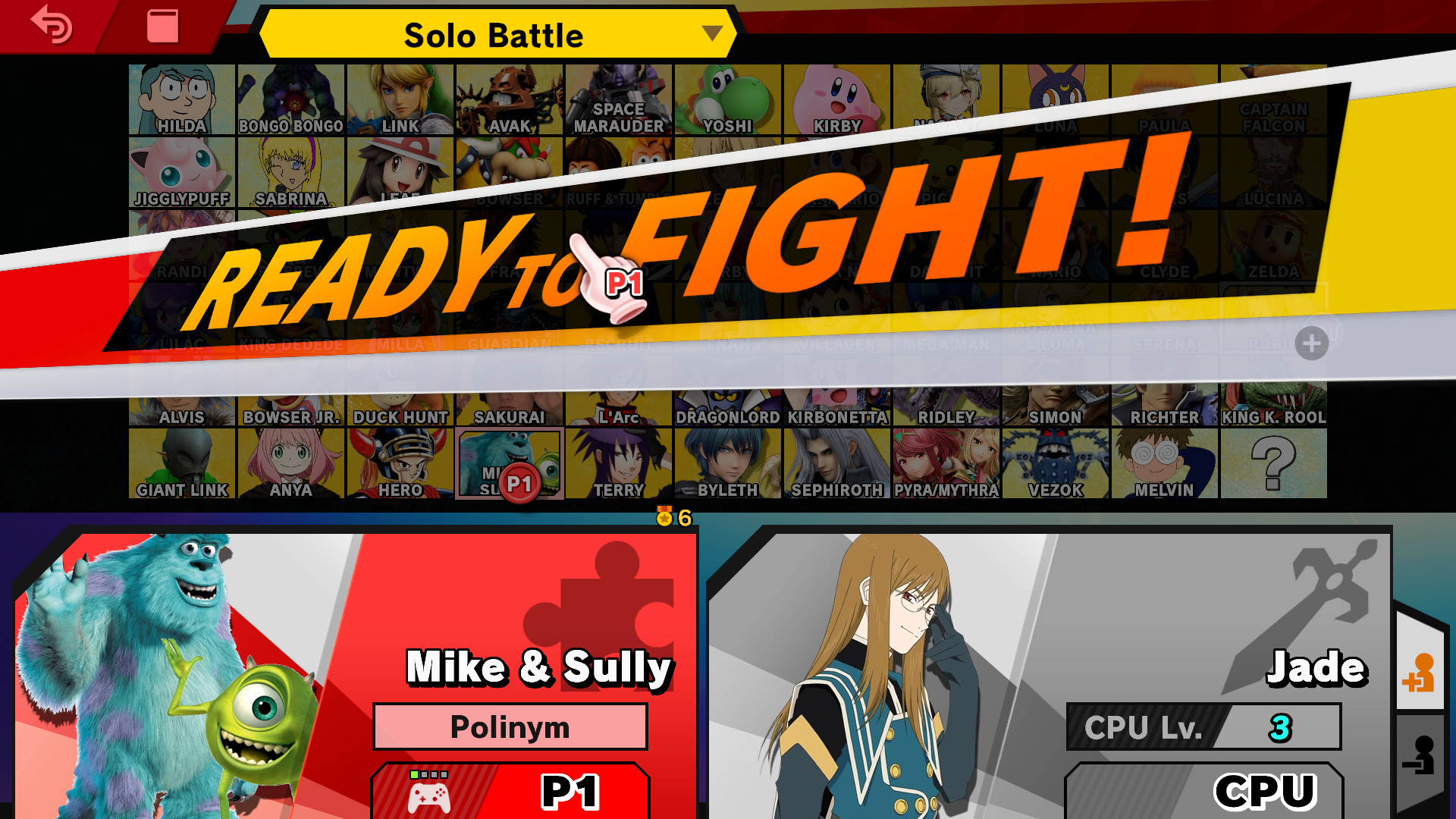 Mike & Sulley (Scream Team) over Banjo Mod for Super Smash Bros ...