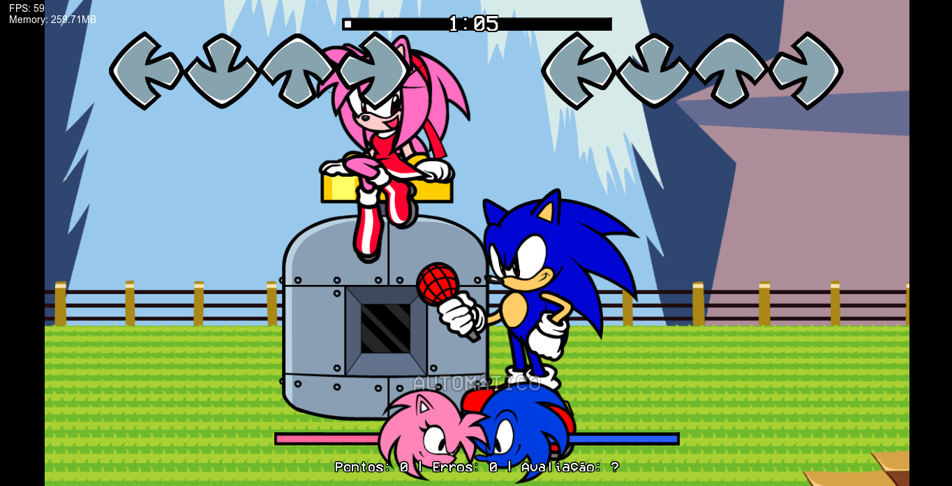 Sonic And Amy Remake Over BF and GF Mod for Friday Night Funkin' | FNF Mods
