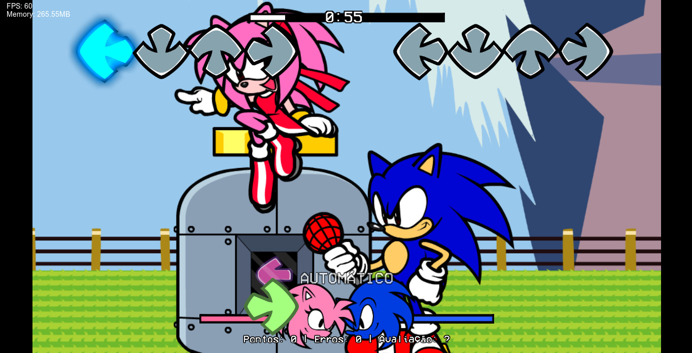 Sonic And Amy Remake Over BF and GF Mod for Friday Night Funkin' | FNF Mods