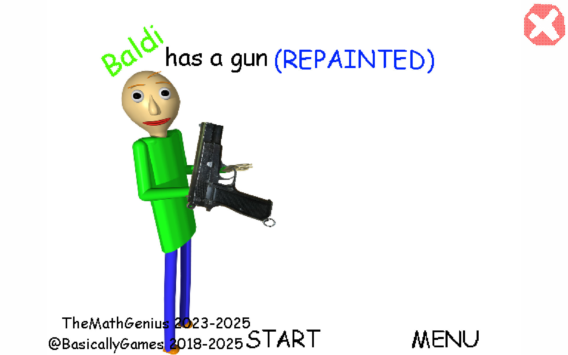 Baldi has a gun (REPAINTED) Mod for Baldi's Basics | Baldi Mods