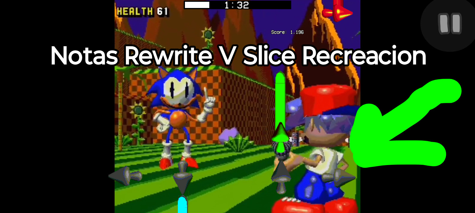 Notas 3D de Rewrite Sonic Round 2 V Slice Mobile Mod for Friday Night ...