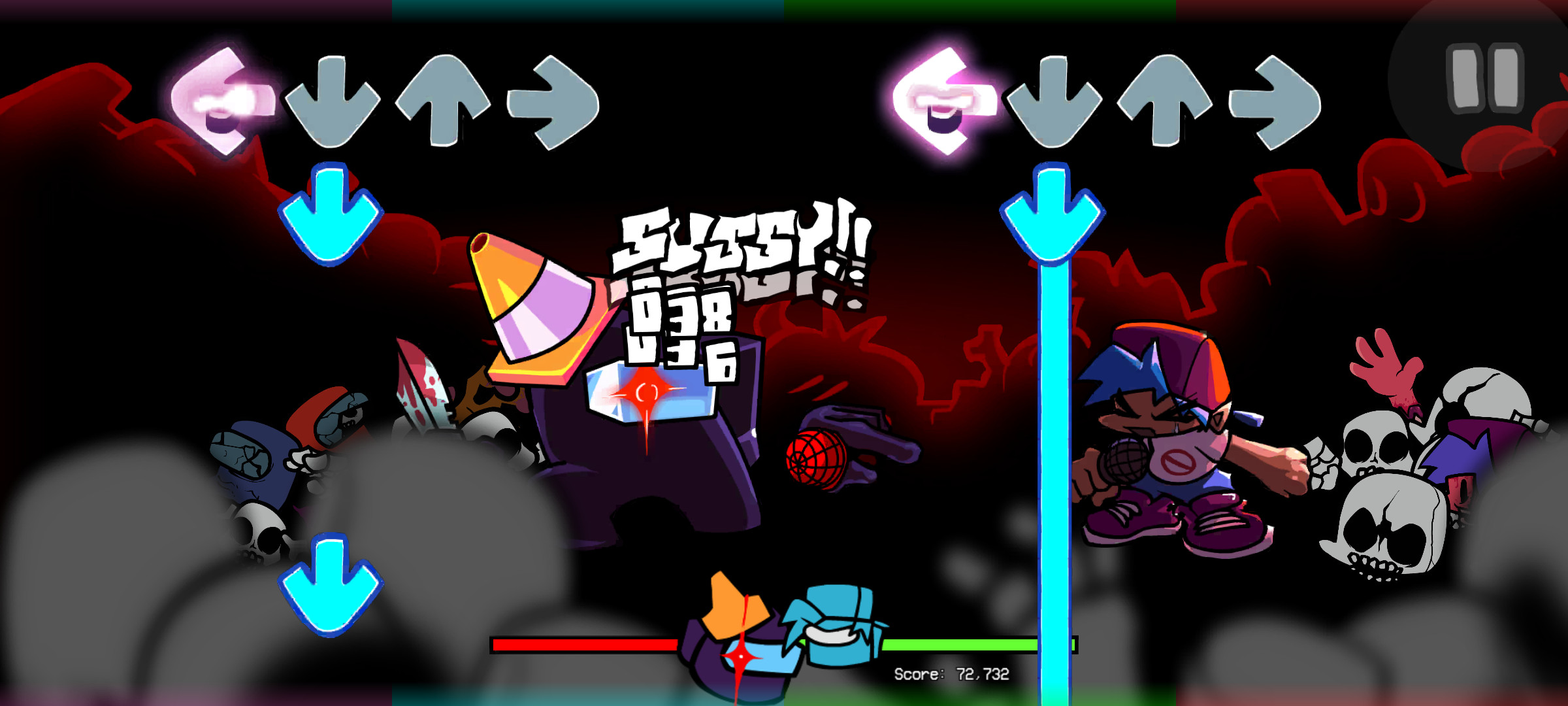 Defeat But V-Slice(Mobile) Mod for Friday Night Funkin' | FNF Mods