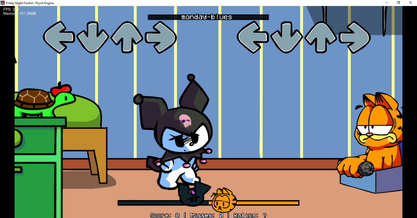 Garfield x Kuromi Mod for Friday Night Funkin' | FNF Mods