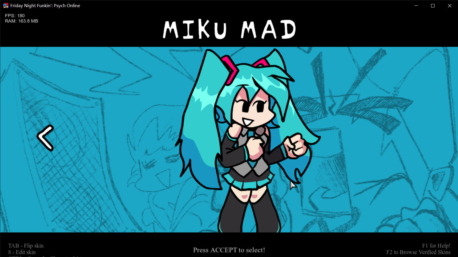 Psych Online Playable Miku Mod for Friday Night Funkin' | FNF Mods