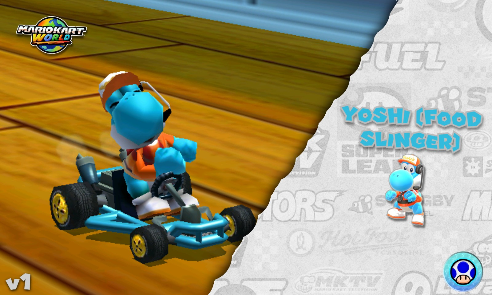 Yoshi (Food Slinger) in MK7 Mod for Mario Kart 7 | MK7 Mods