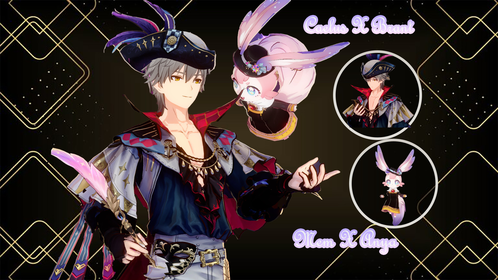 Caelus X Brant(WuWa) and Mem x Anya (Spy X Family) Mod for Honkai Star ...