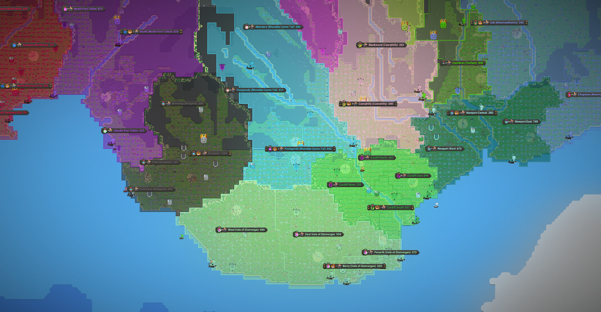 100 Village Wales Map Pack! [40x49] Mod for WorldBox | WorldBox Mods