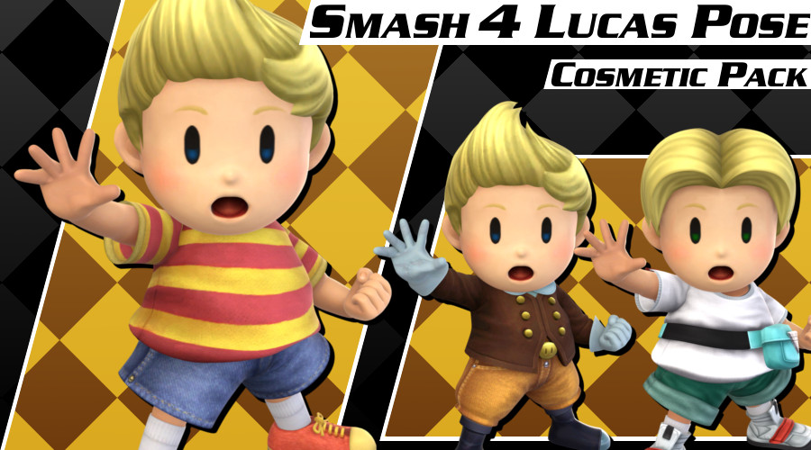 Smash 4 Lucas Pose Cosmetic Pack Mod for Super Smash Bros. Brawl ...