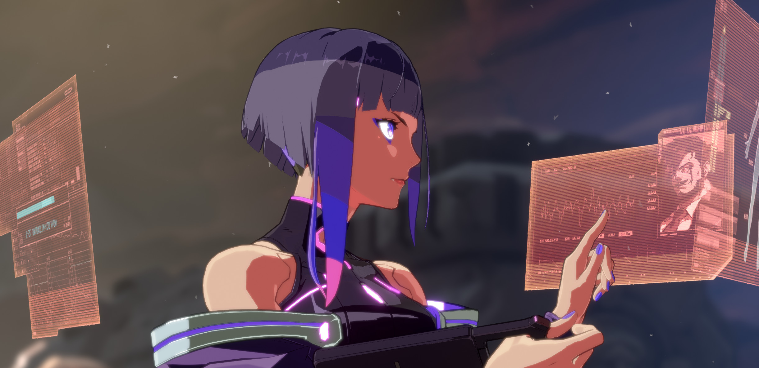 Lucy as Sombra Overwatch Mod for GUILTY GEAR -STRIVE- | GGST Mods