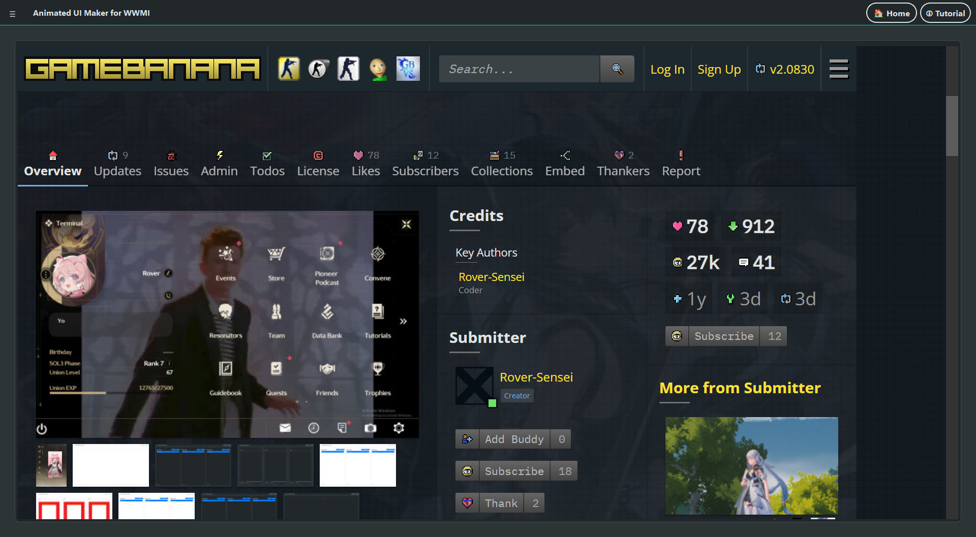 UI Mod Maker for WWMI Mod for Wuthering Waves | WuWa Mods