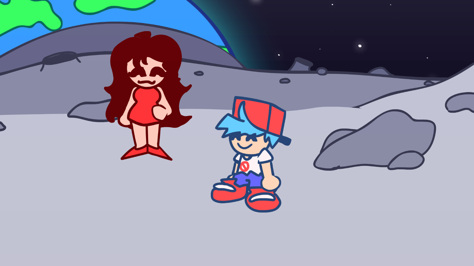 FNF ON THE FREAKIN' MOON (Oneshot) Mod for Friday Night Funkin' | FNF Mods