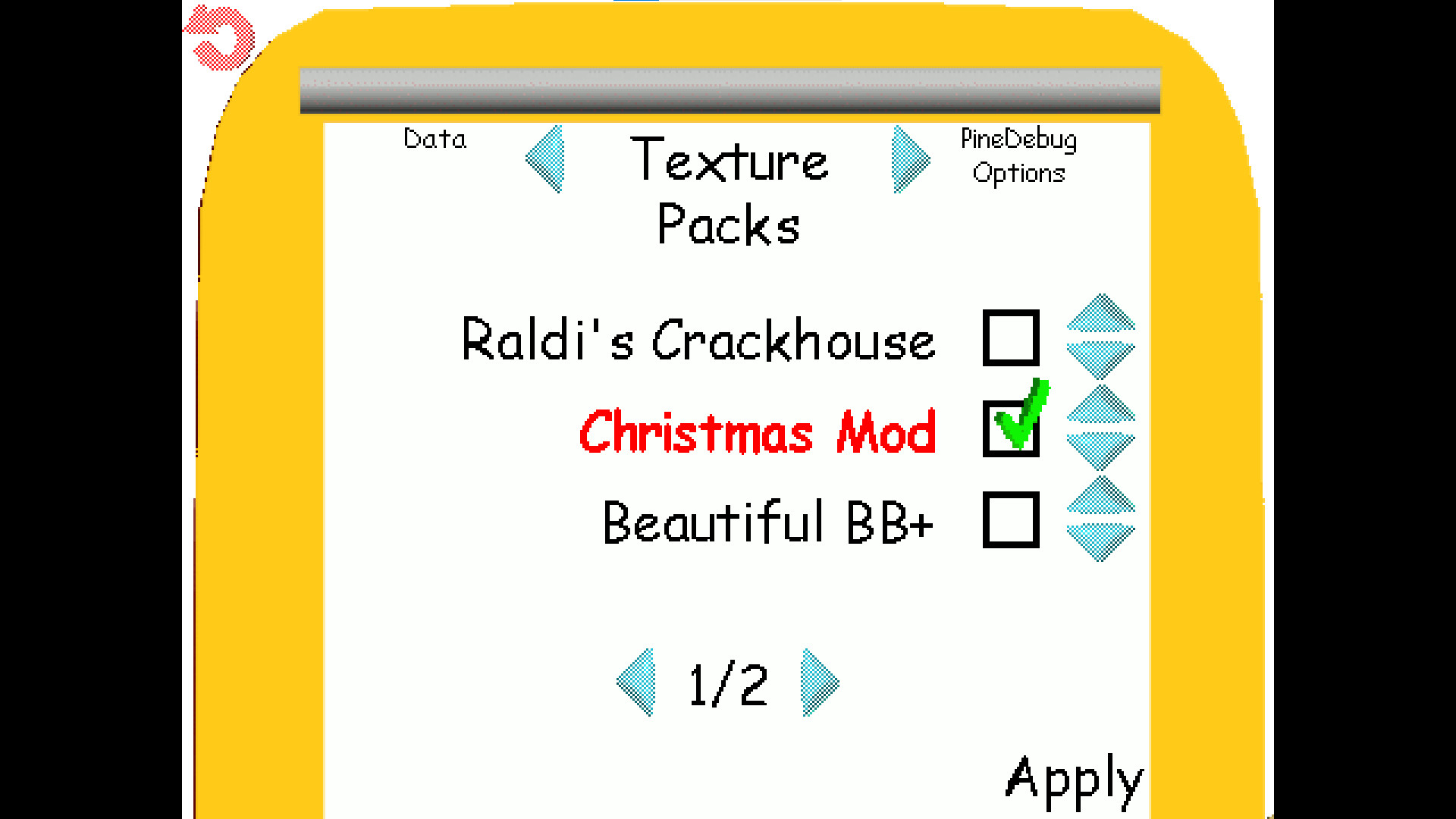 Baldi's basics Plus Christmas Texture Packs Mod for Baldi's Basics ...