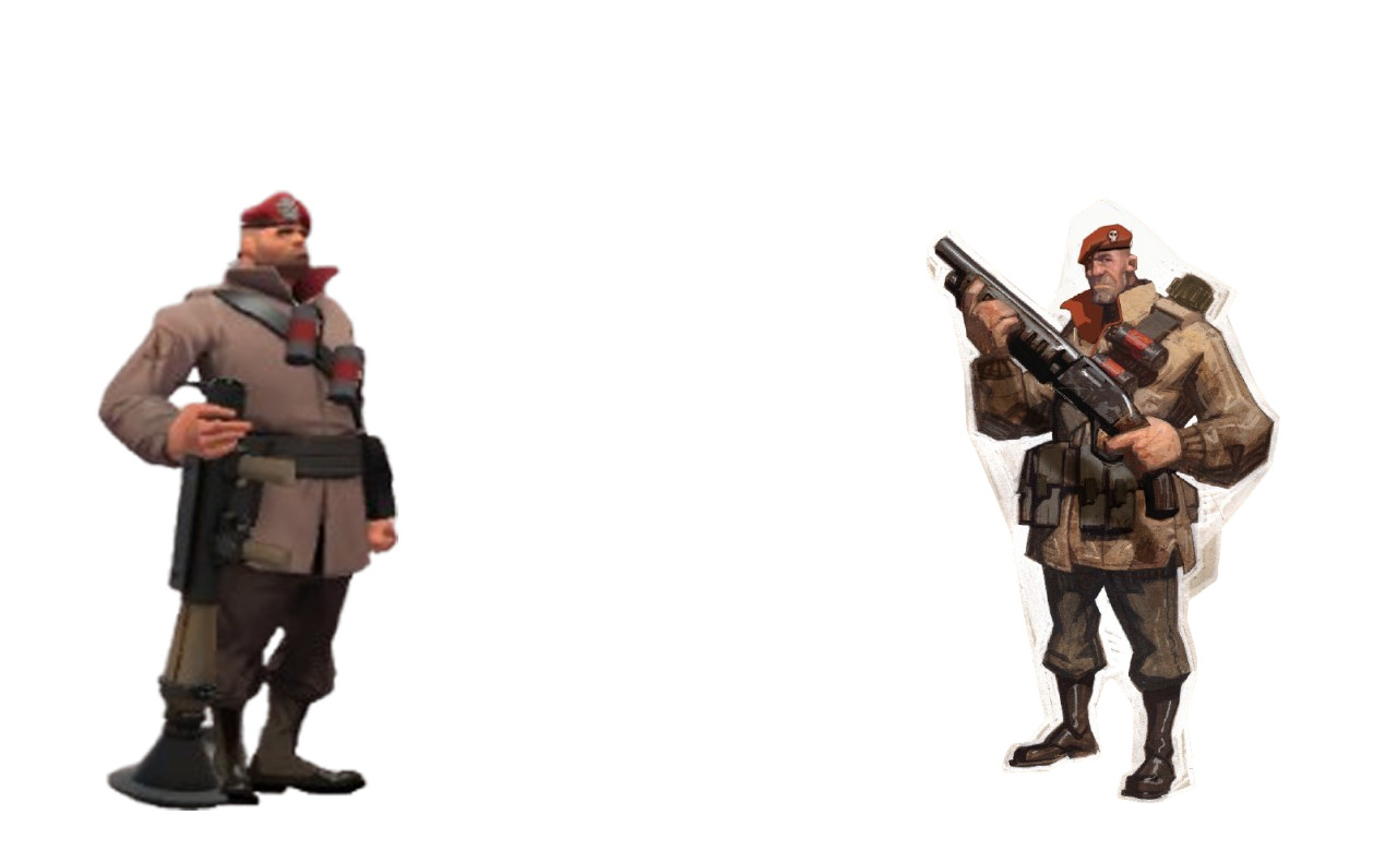 concept art soldier styled Mod for Team Fortress 2 | TF2 Mods