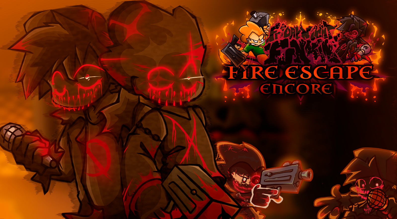 FIRE-ESCAPE-ENCORE cancelled build Mod for Friday Night Funkin' | FNF Mods