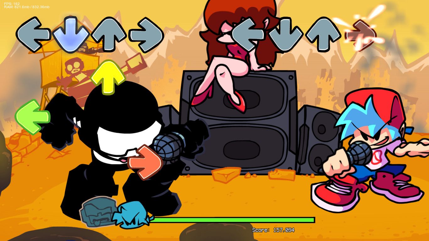 Nightmare GF & BF V Slice Port Mod for Friday Night Funkin' | FNF Mods