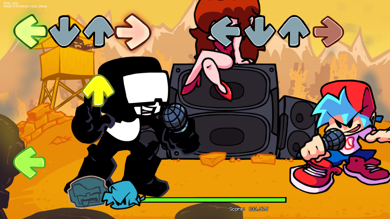 Nightmare GF & BF V Slice Port Mod for Friday Night Funkin' | FNF Mods
