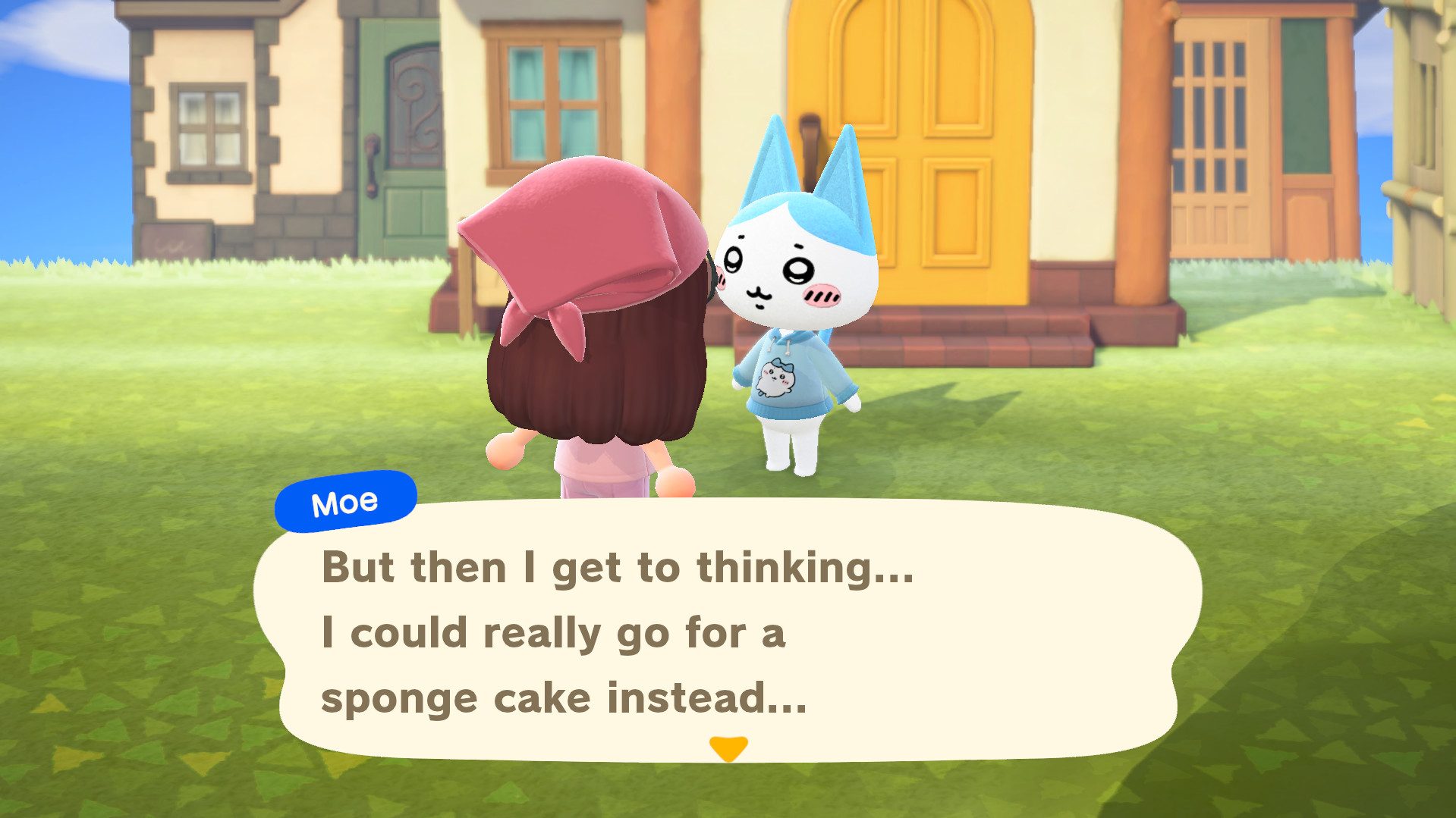 Hachiware from Chiikawa villager mod Mod for Animal Crossing: New Horizons | ACNH Mods