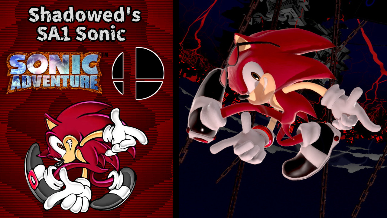 Shadowed's Red SA1 Sonic Retexture Mod for Super Smash Bros. Ultimate ...