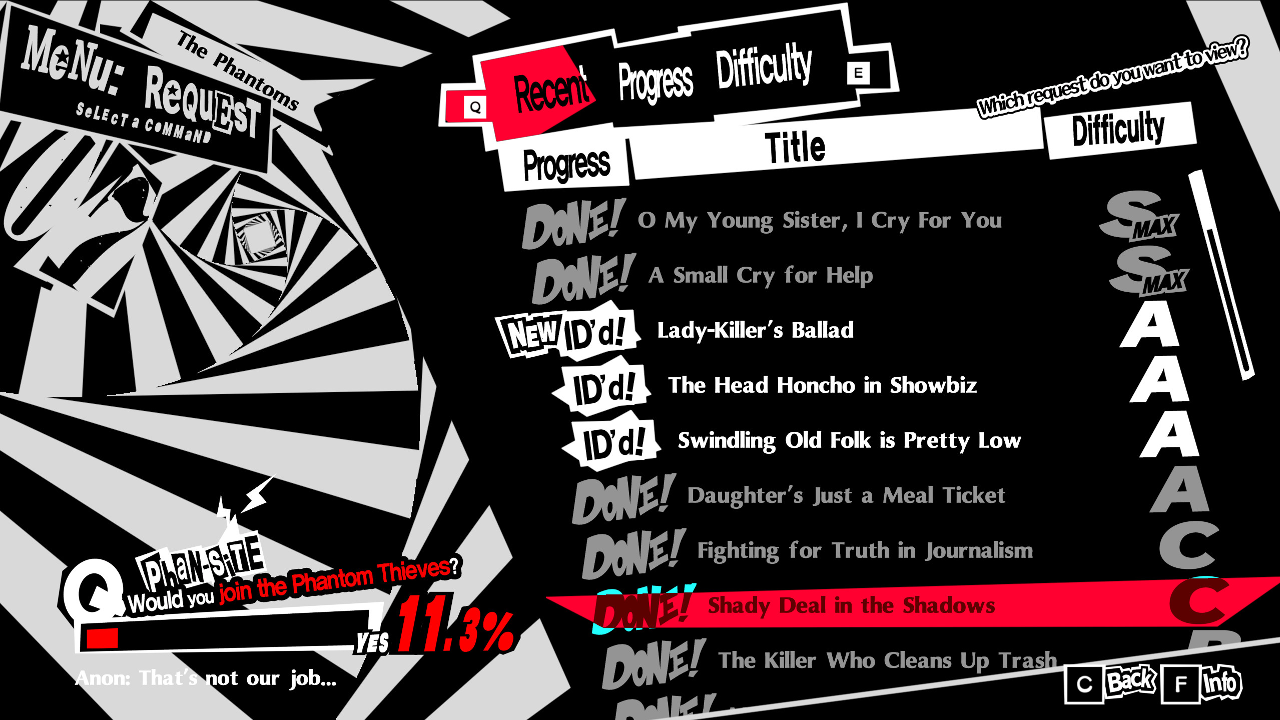 No Joker In Menus Mod for Persona 5 Royal (PC) | P5R (PC) Mods