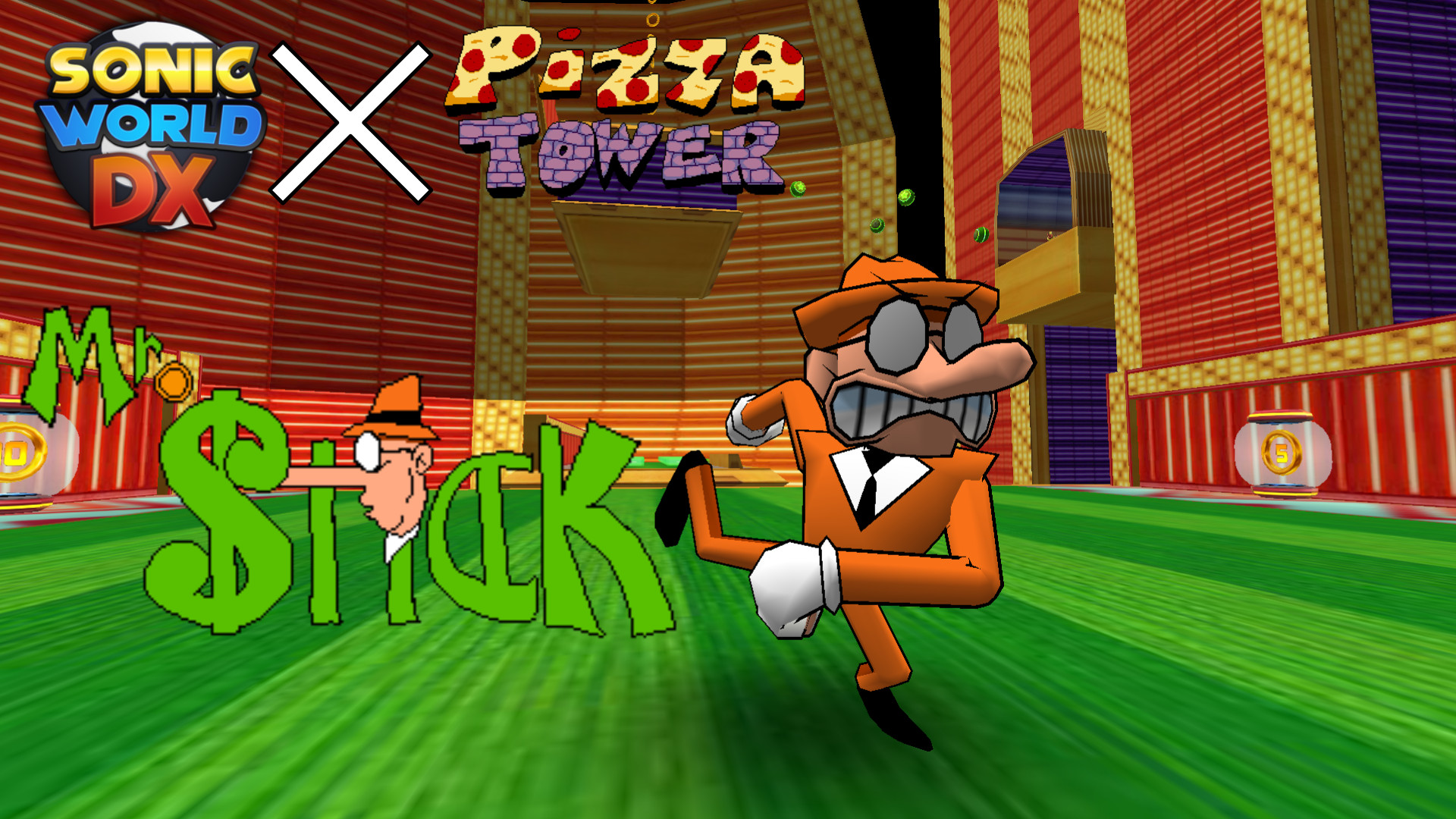 Mr. Stick (Pizza Tower) Mod for Sonic World DX | SWDX Mods