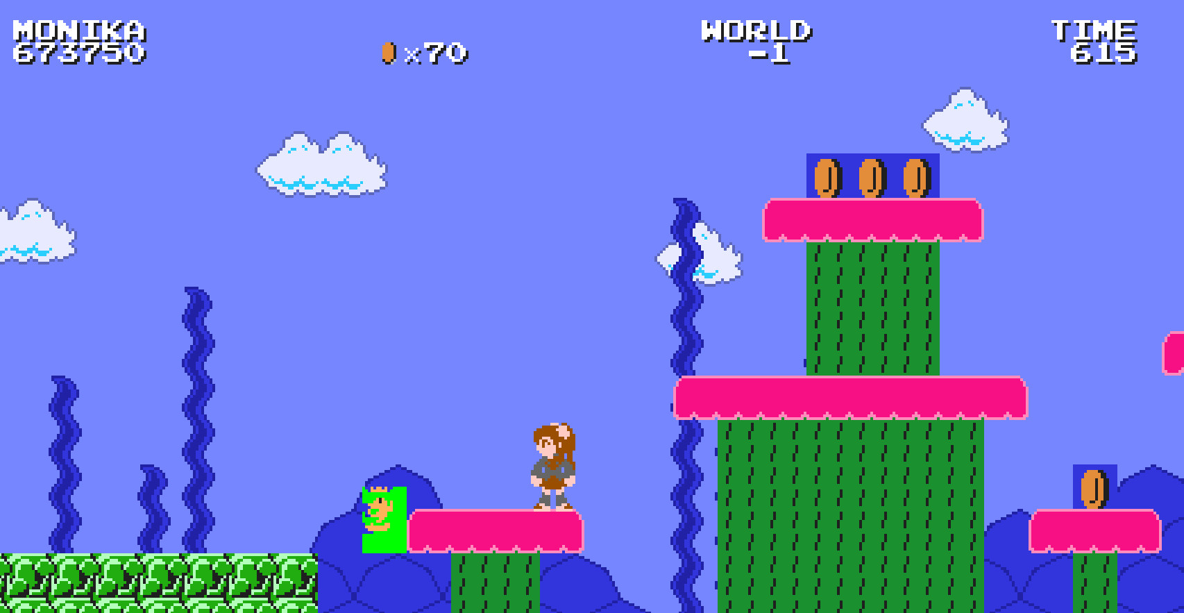 Playable Monika (DDLC) Mod for Super Mario Bros. Remastered [Unofficial ...