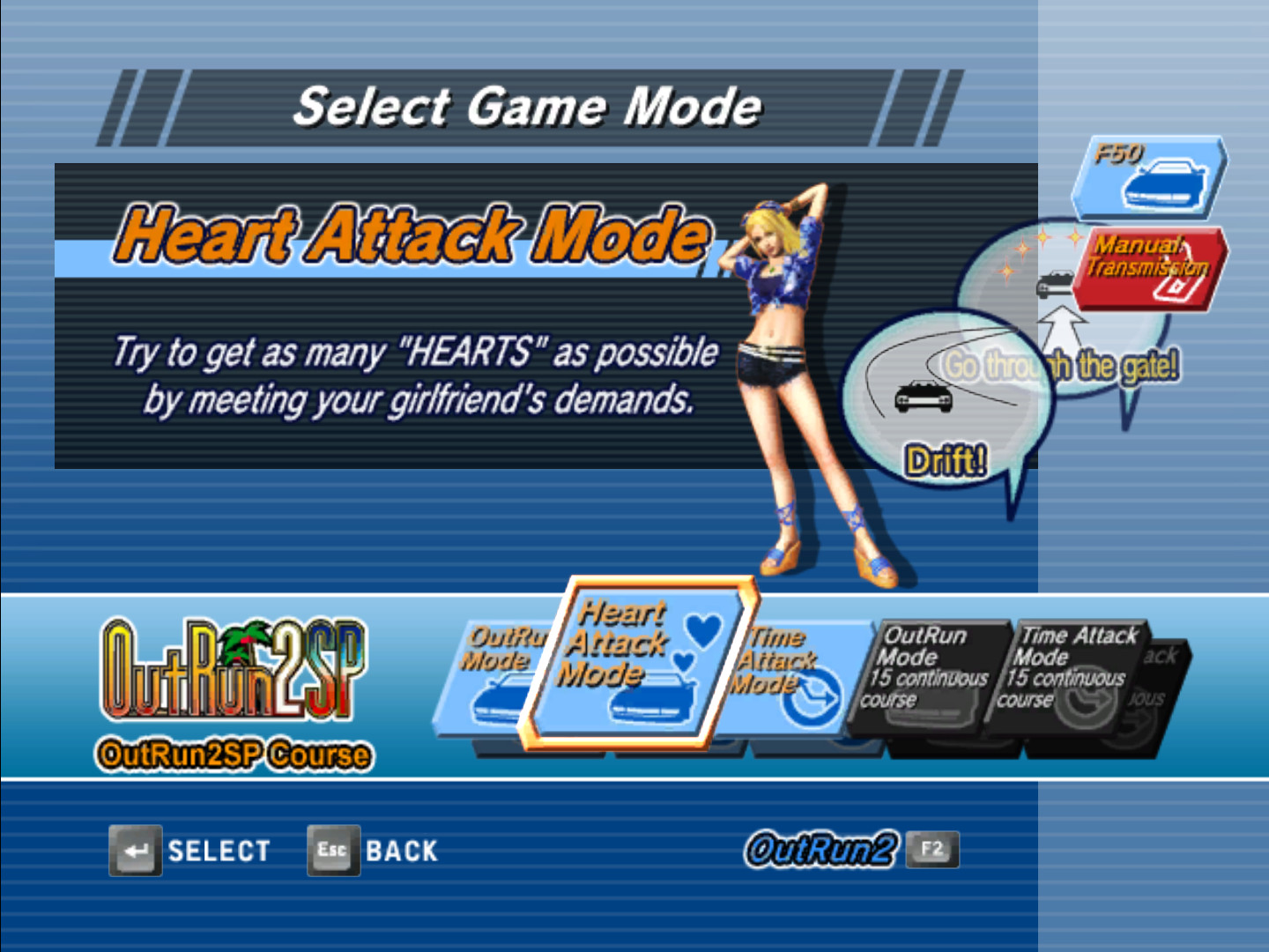 HD GUI Mod for OutRun 2006: Coast 2 Coast | OR06C2C Mods