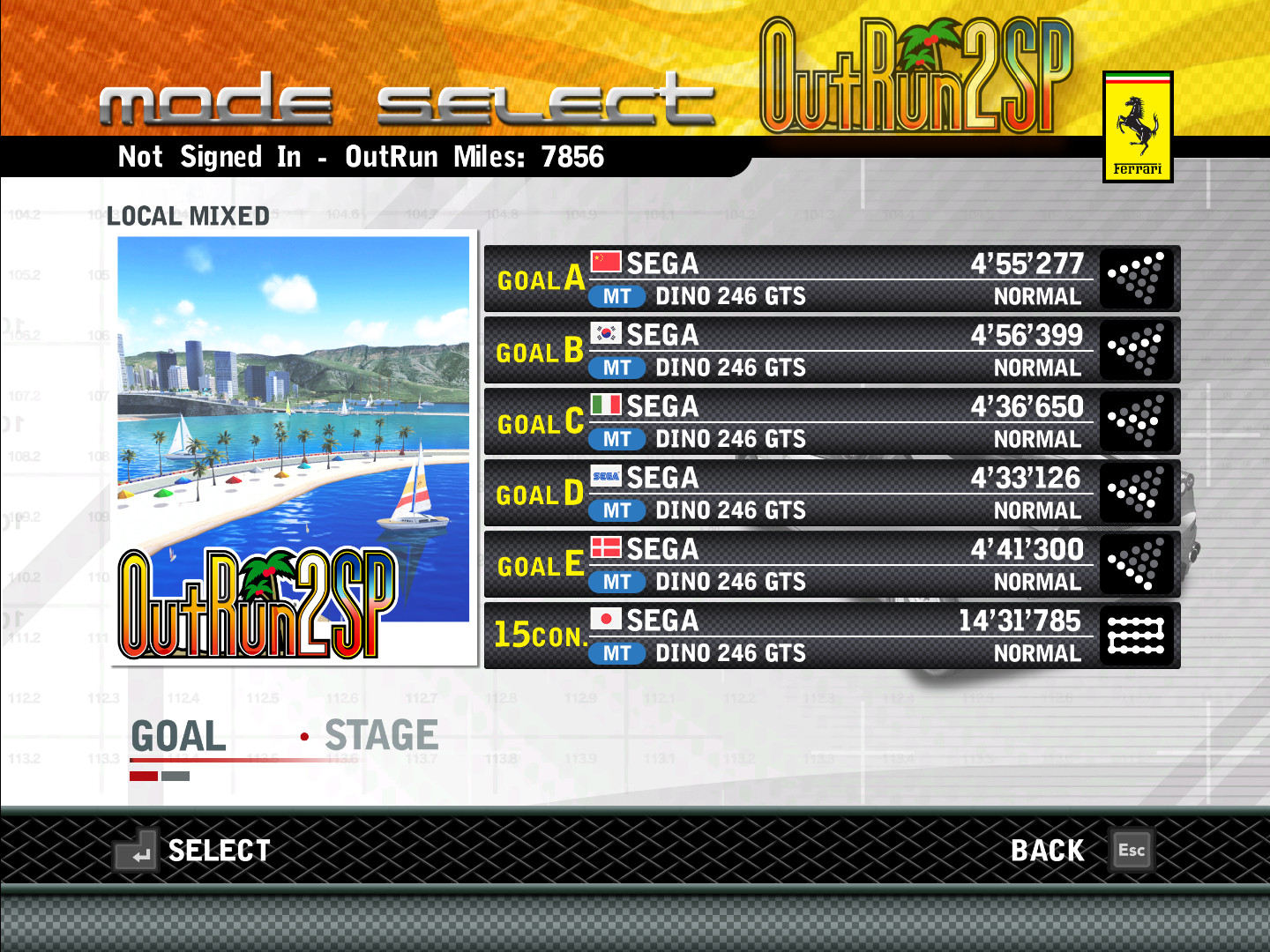 HD GUI Mod for OutRun 2006: Coast 2 Coast | OR06C2C Mods
