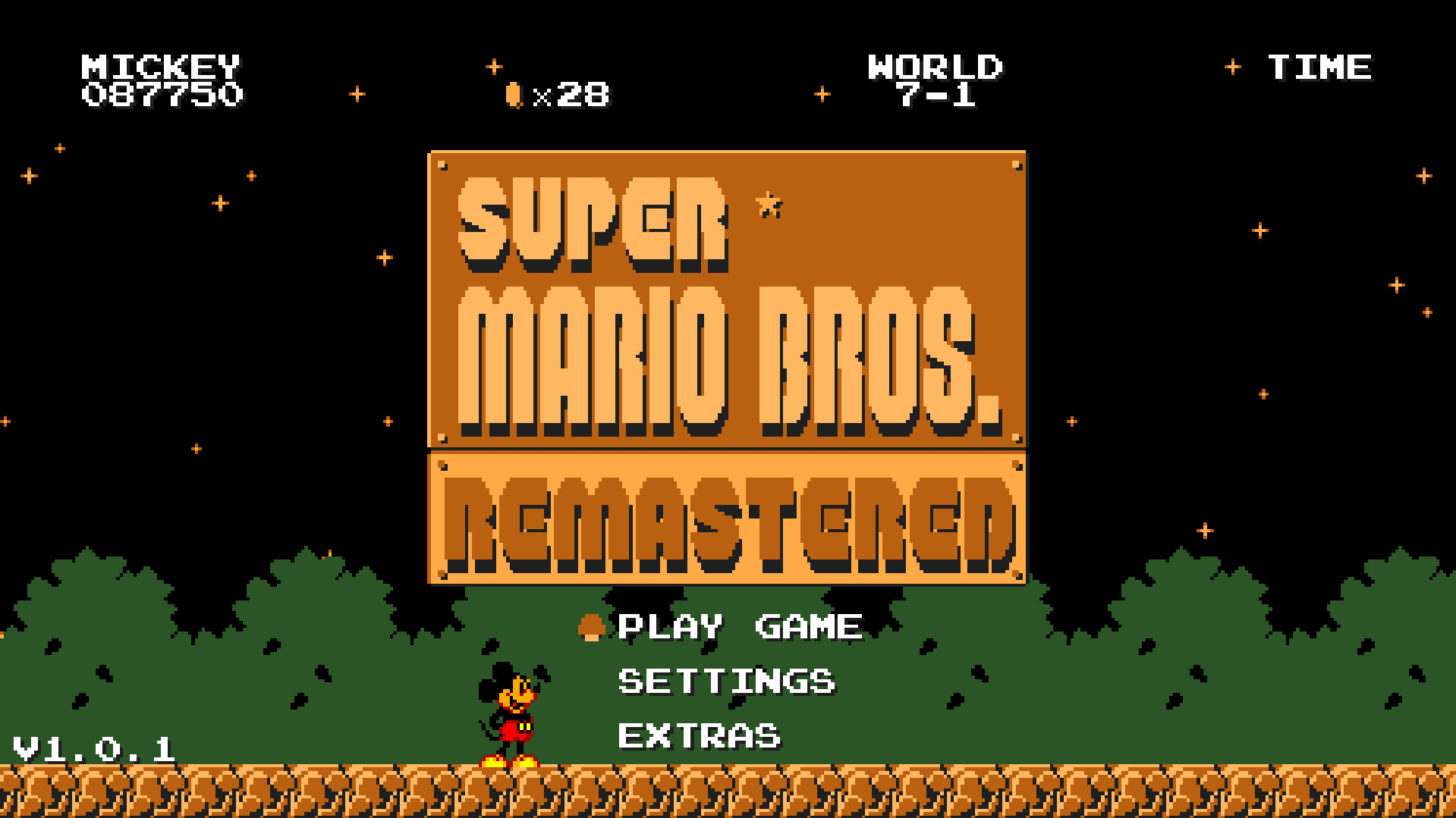 Mickey Mouse Mod for Super Mario Bros. Remastered [Unofficial] | SMB1R Mods