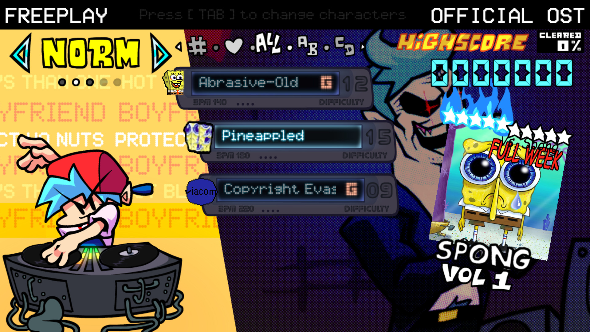 vs spong V-Slice port Mod for Friday Night Funkin' | FNF Mods