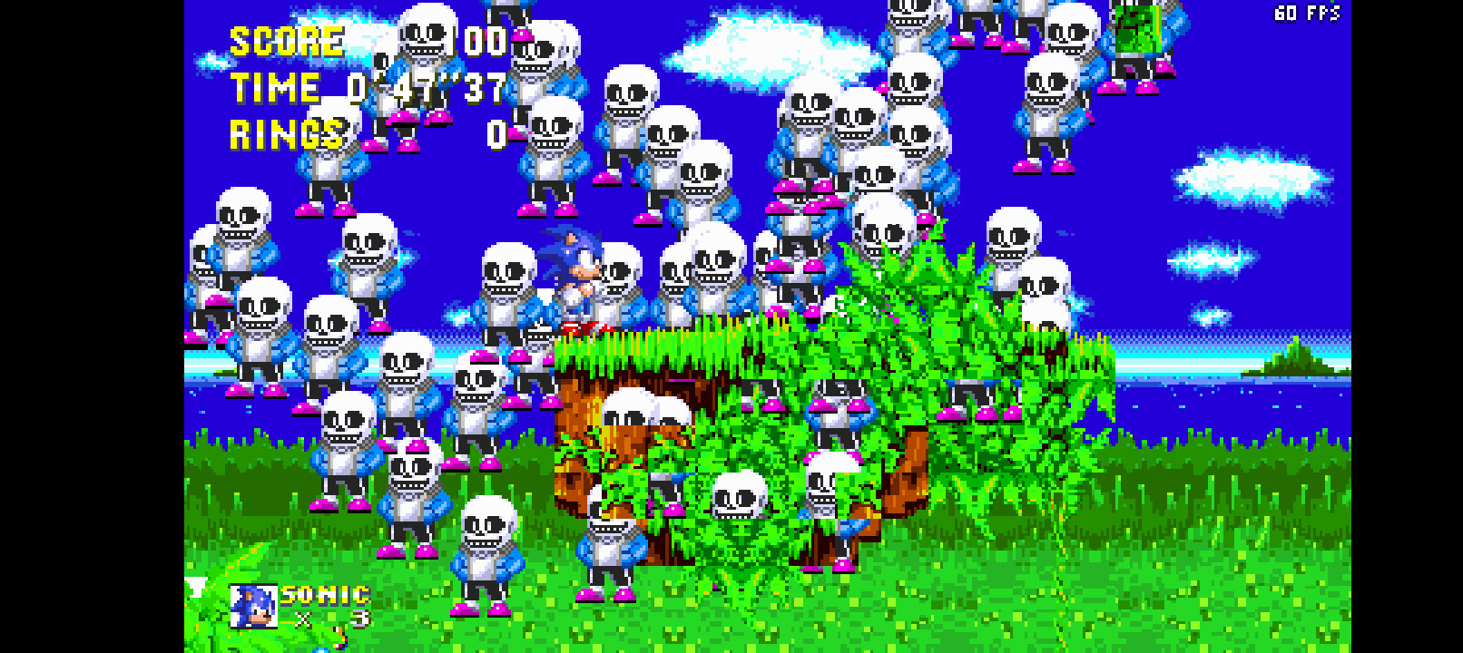 Sans Over Checkpoints Mod for Sonic 3 A.I.R. | S3AIR Mods