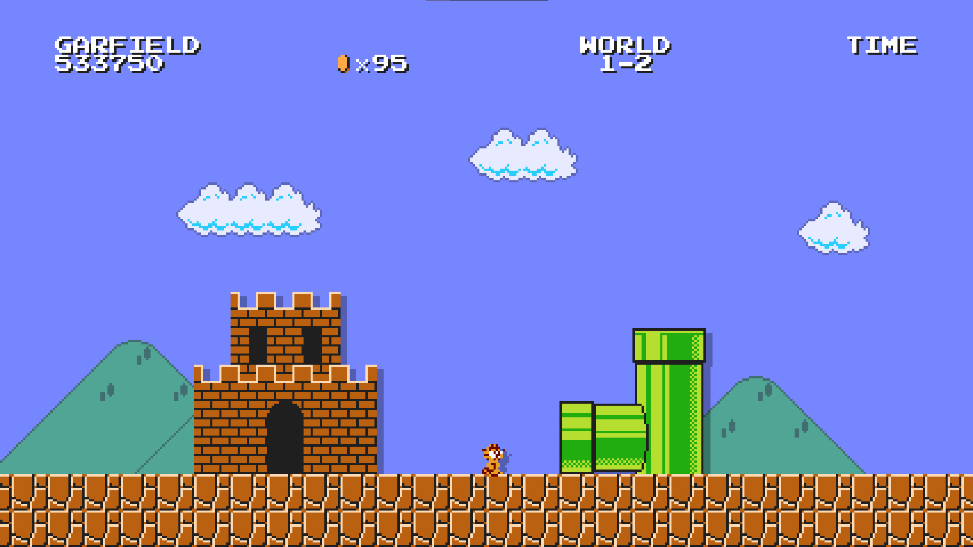 Garfield In Super Mario Bros. Remastered Mod for Super Mario Bros ...