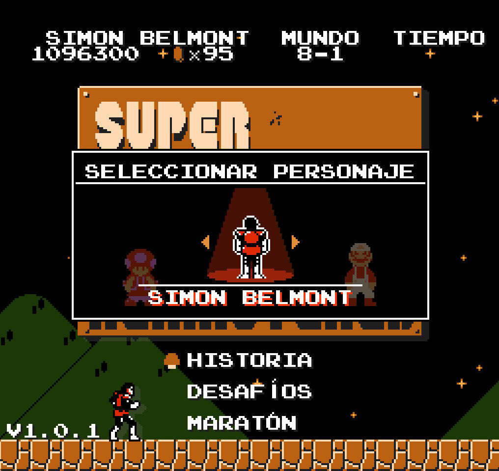 Simon Belmont (Custom Character) Mod for Super Mario Bros. Remastered ...