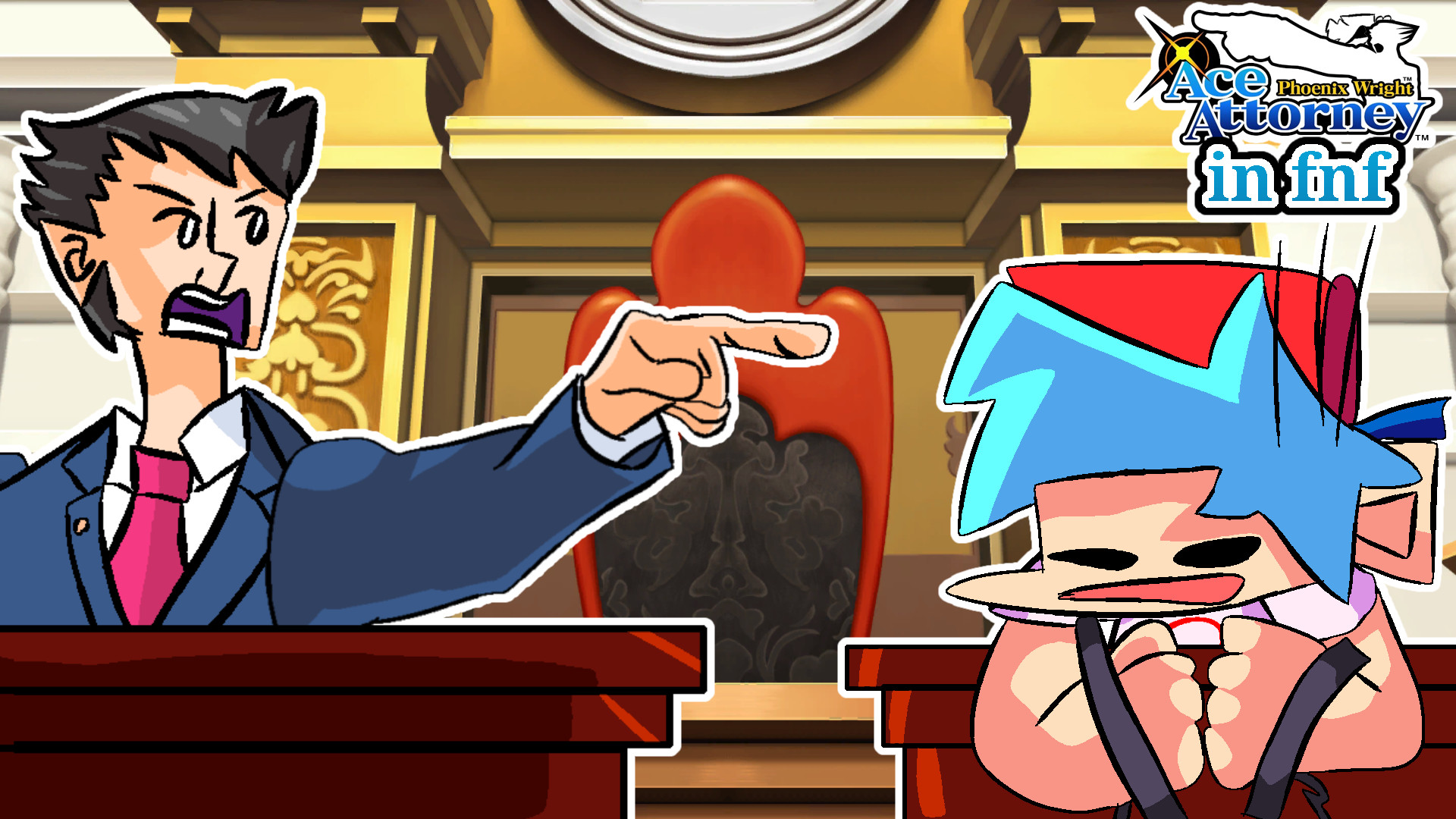 ace attorney but in fnf Mod for Friday Night Funkin' | FNF Mods